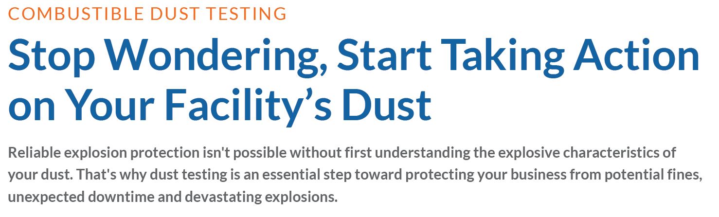 Combustible Dust Testing - Suppression Systems, Inc.